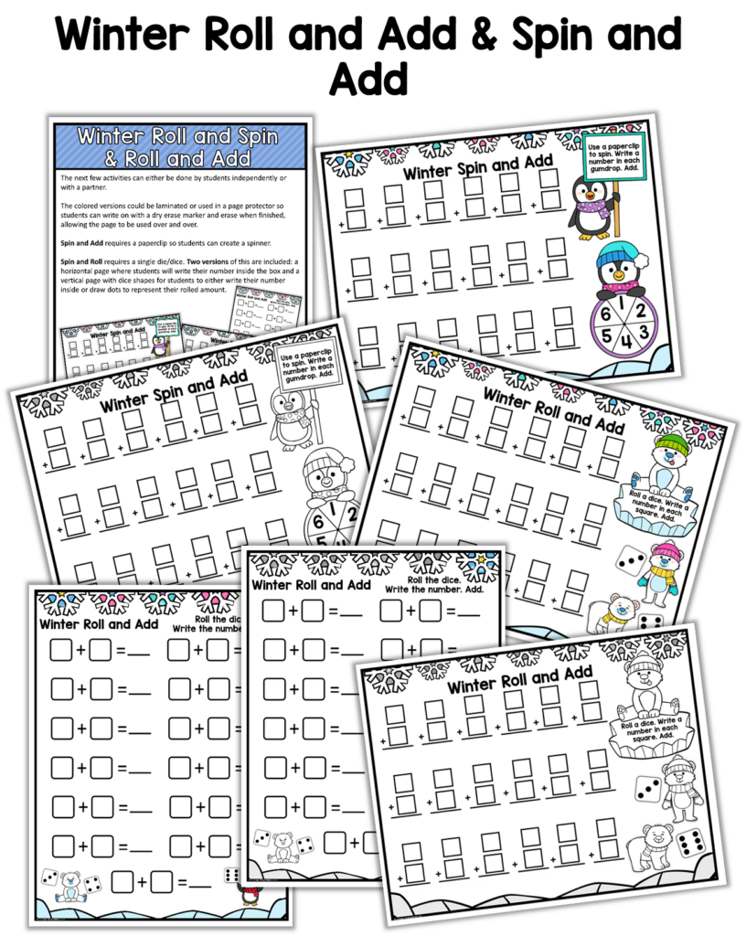 Winter Math Games: Fun Themed Addition Math Games | Made By Teachers