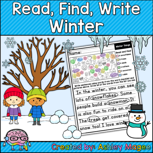 Read, Find, Write Winter - A writing center activity | Made By Teachers