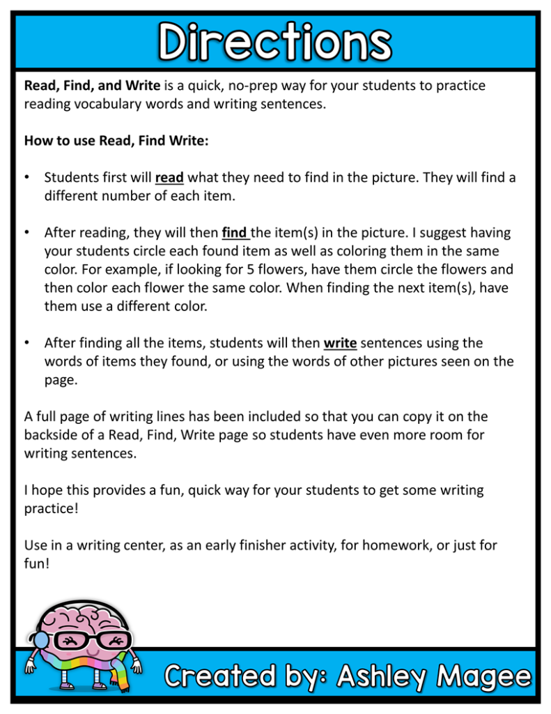Read, Find, Write Winter - A writing center activity | Made By Teachers