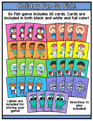 Seasonal Fun Go Fish Game - Winter Themed Game | Made By Teachers