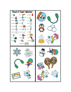 Winter Find it Fast Card Game | Made By Teachers
