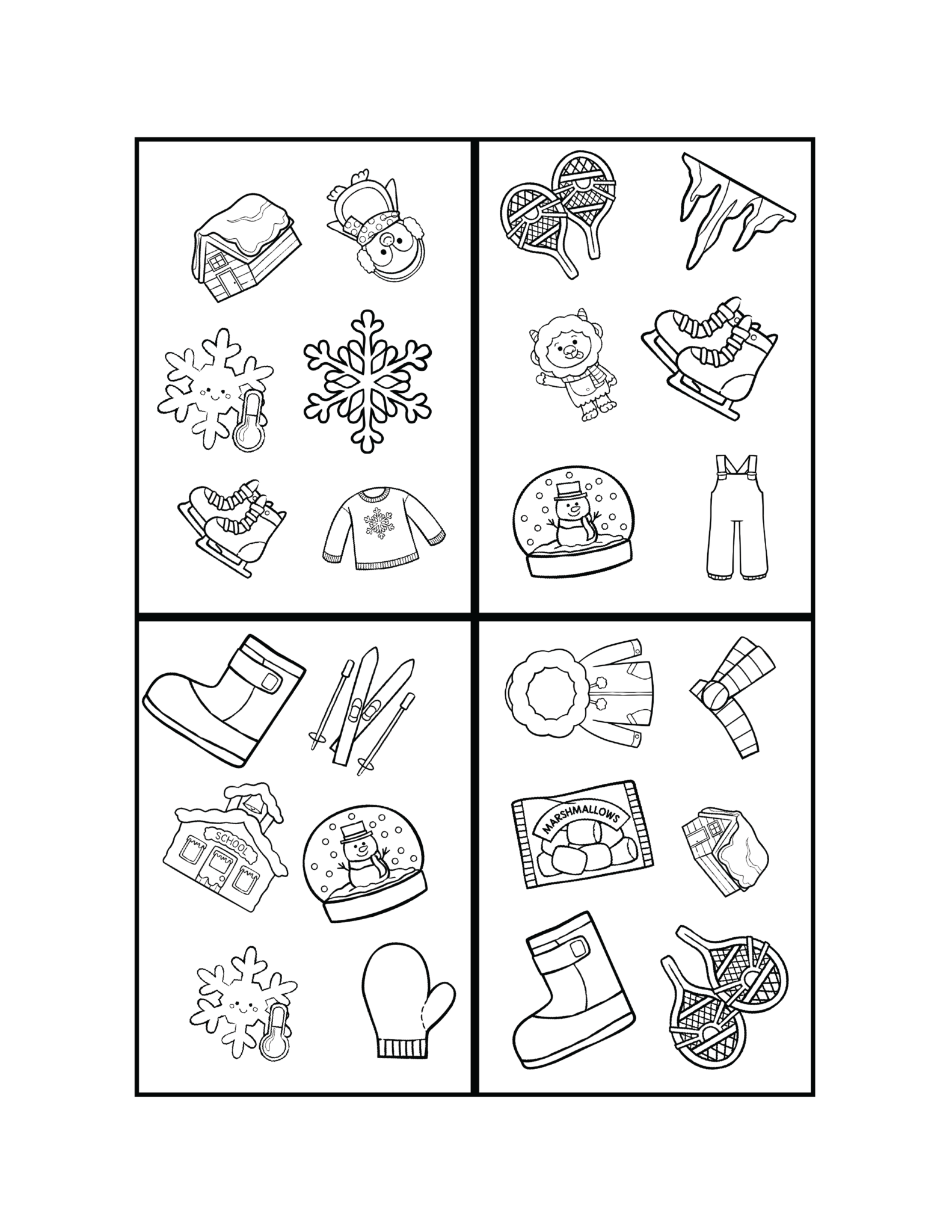 Winter Find it Fast Card Game | Made By Teachers