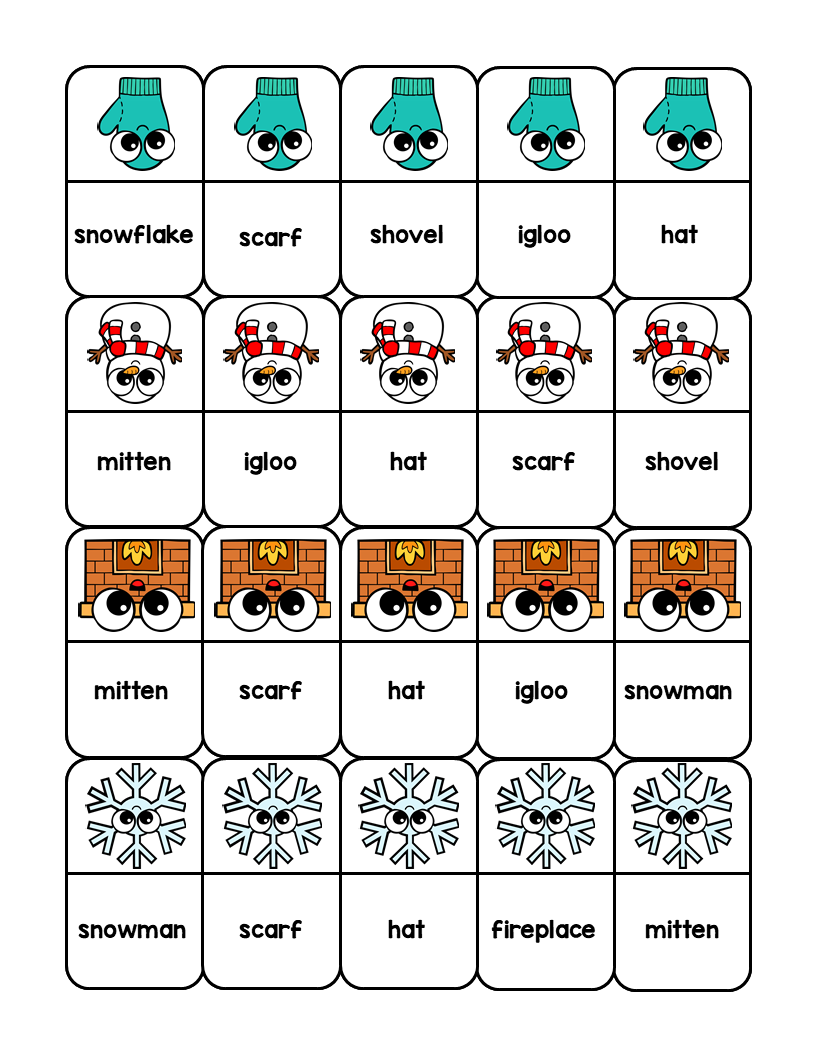 Winter Domino Game with Writing Activity Options | Made By Teachers