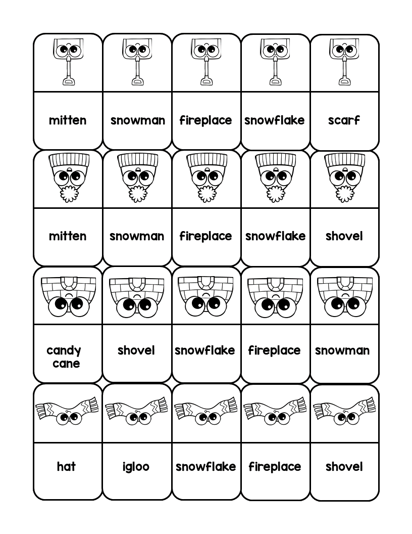 Winter Domino Game with Writing Activity Options | Made By Teachers