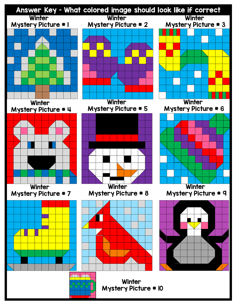 Winter Phonics Mystery Pictures | Made By Teachers