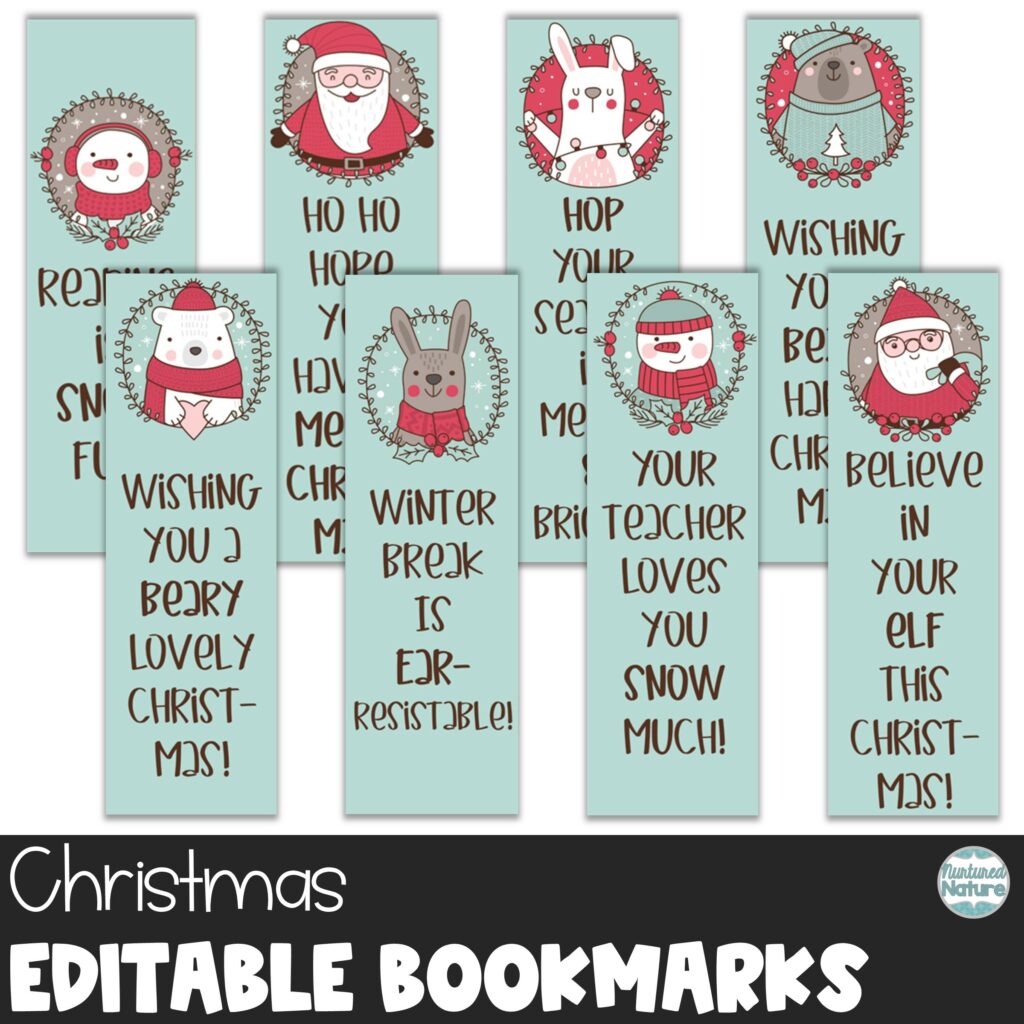 Editable Bookmarks - Christmas Gift Tags for Student Gifts | Made By ...