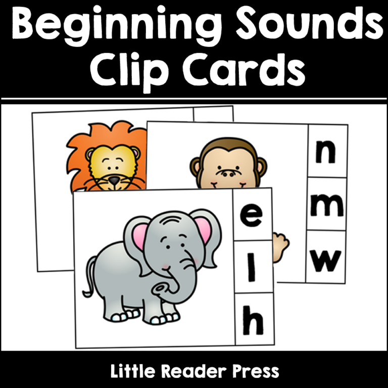 Zoo Animals Beginning Sounds Clip Cards | Made By Teachers