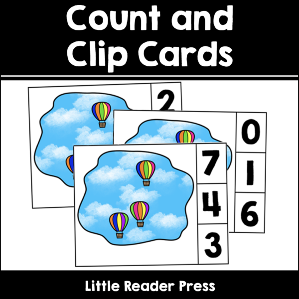 Hot Air Balloons 0-10 Count and Clip Cards | Made By Teachers