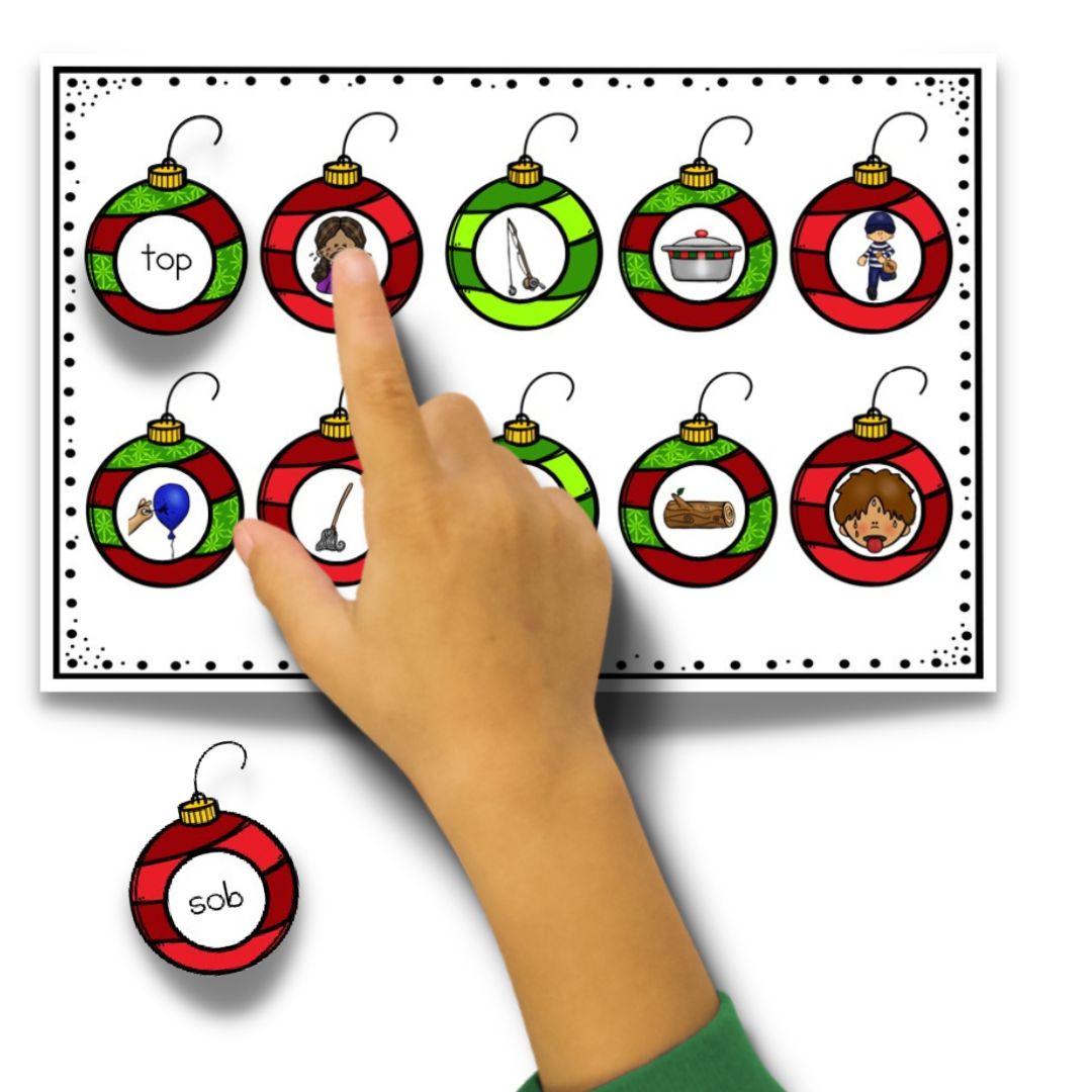 Christmas CVC Words Matching Activity | Made By Teachers