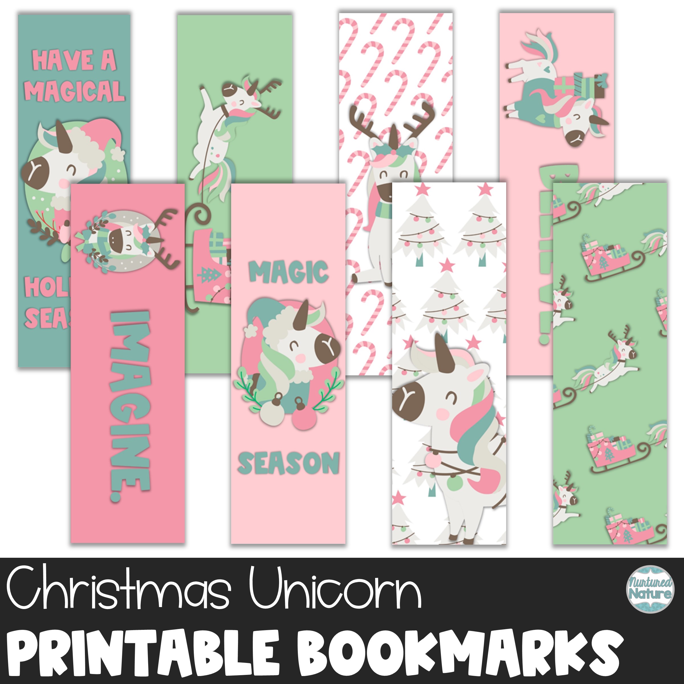 Printable Bookmarks – Unicorn Christmas Gifts for Students | Made By ...