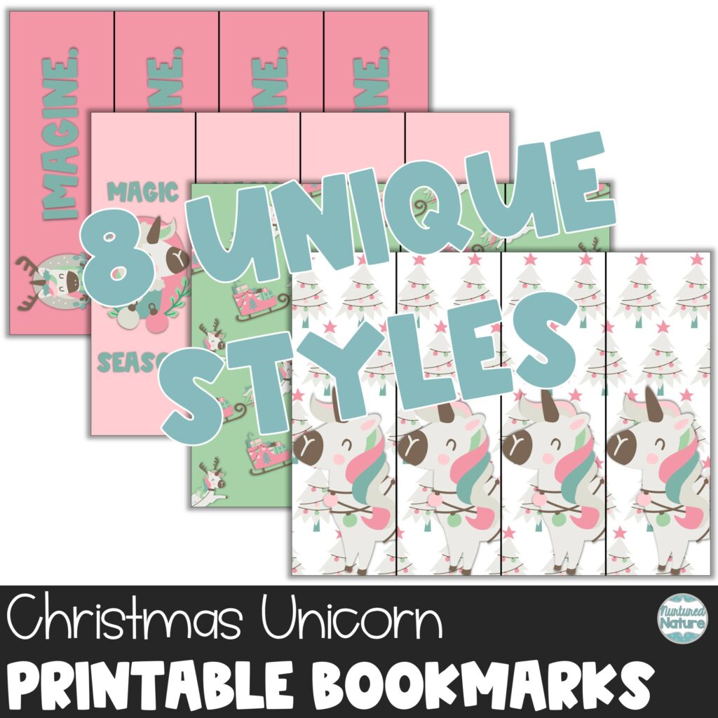 Printable Bookmarks – Unicorn Christmas Gifts for Students | Made By ...