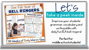 Bell Ringers For Middle School: One Year of Daily ELA Warm Up ...