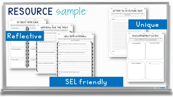 New Year Activities - Resolutions, Introspection, Goal Worksheets PRINT ...