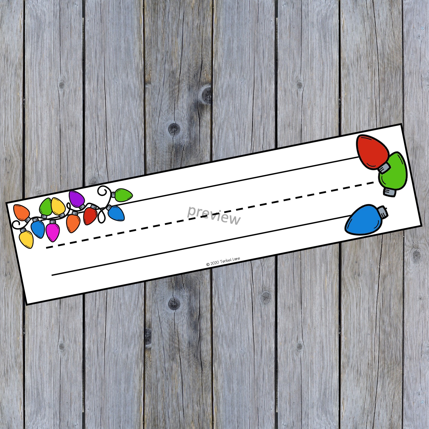 Editable Desk Name Tags | Christmas Themed Desk Name Plates | Made By ...