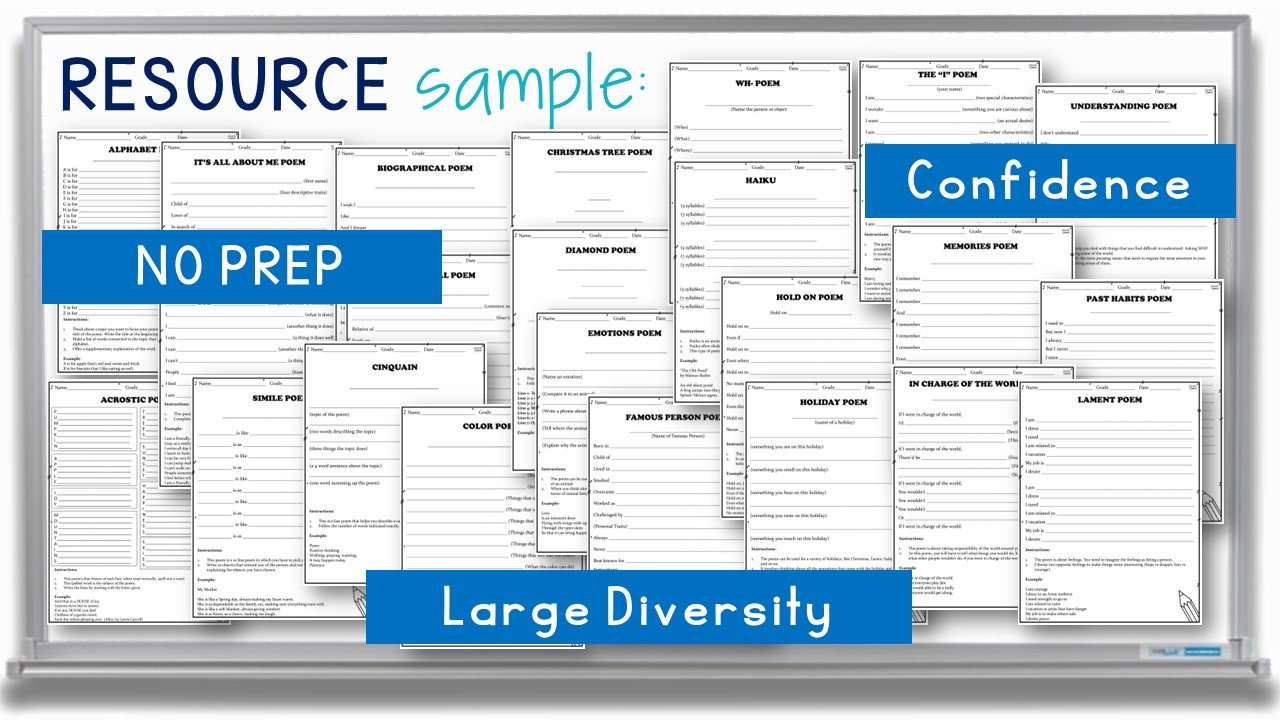 Poetry Writing Activities - How To Write A Poem Prompts For Middle ...