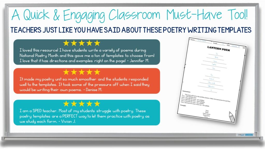 Poetry Writing Activities - How To Write A Poem Prompts For Middle ...