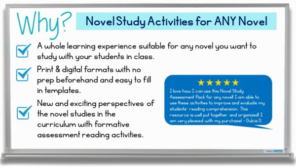 Novel Study For Any Novel: Generic Activities, Projects and Assignments ...