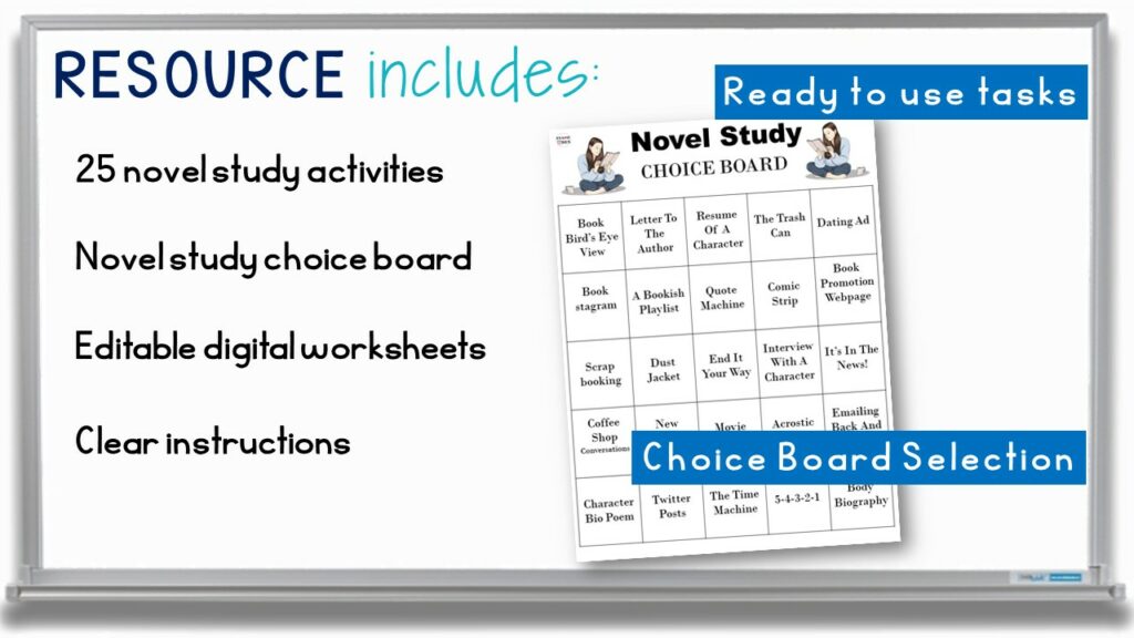 Novel Study For Any Novel: Generic Activities, Projects and Assignments ...