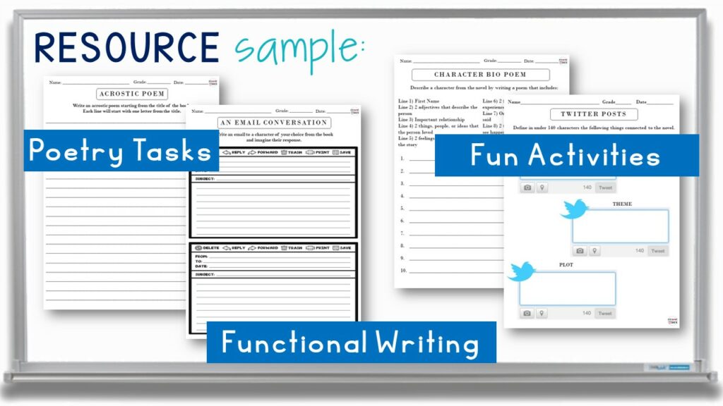 Novel Study For Any Novel: Generic Activities, Projects and Assignments ...
