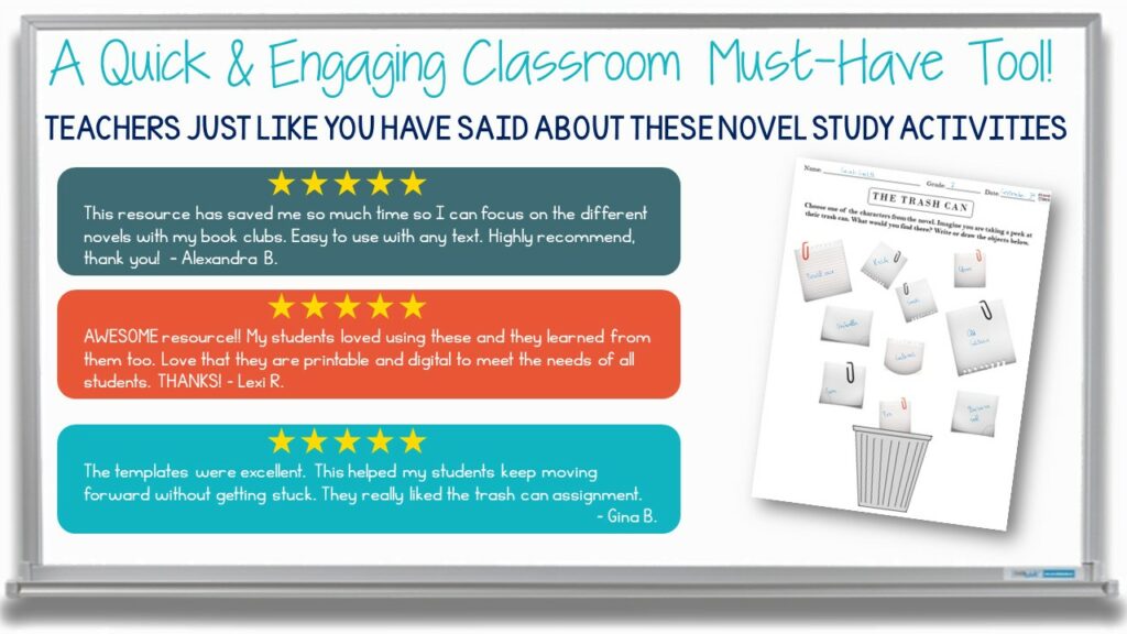 Novel Study For Any Novel: Generic Activities, Projects and Assignments ...