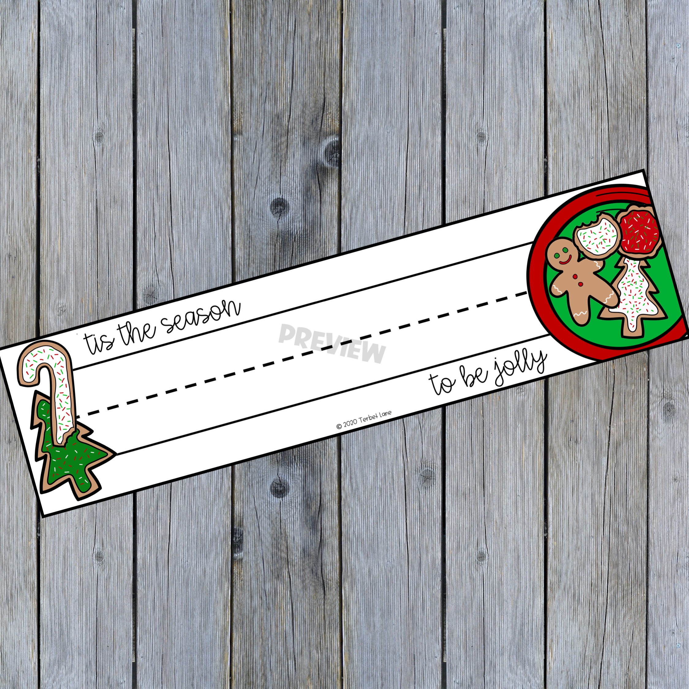 Editable Desk Name Tags | Christmas Themed Desk Name Plates | Made By ...