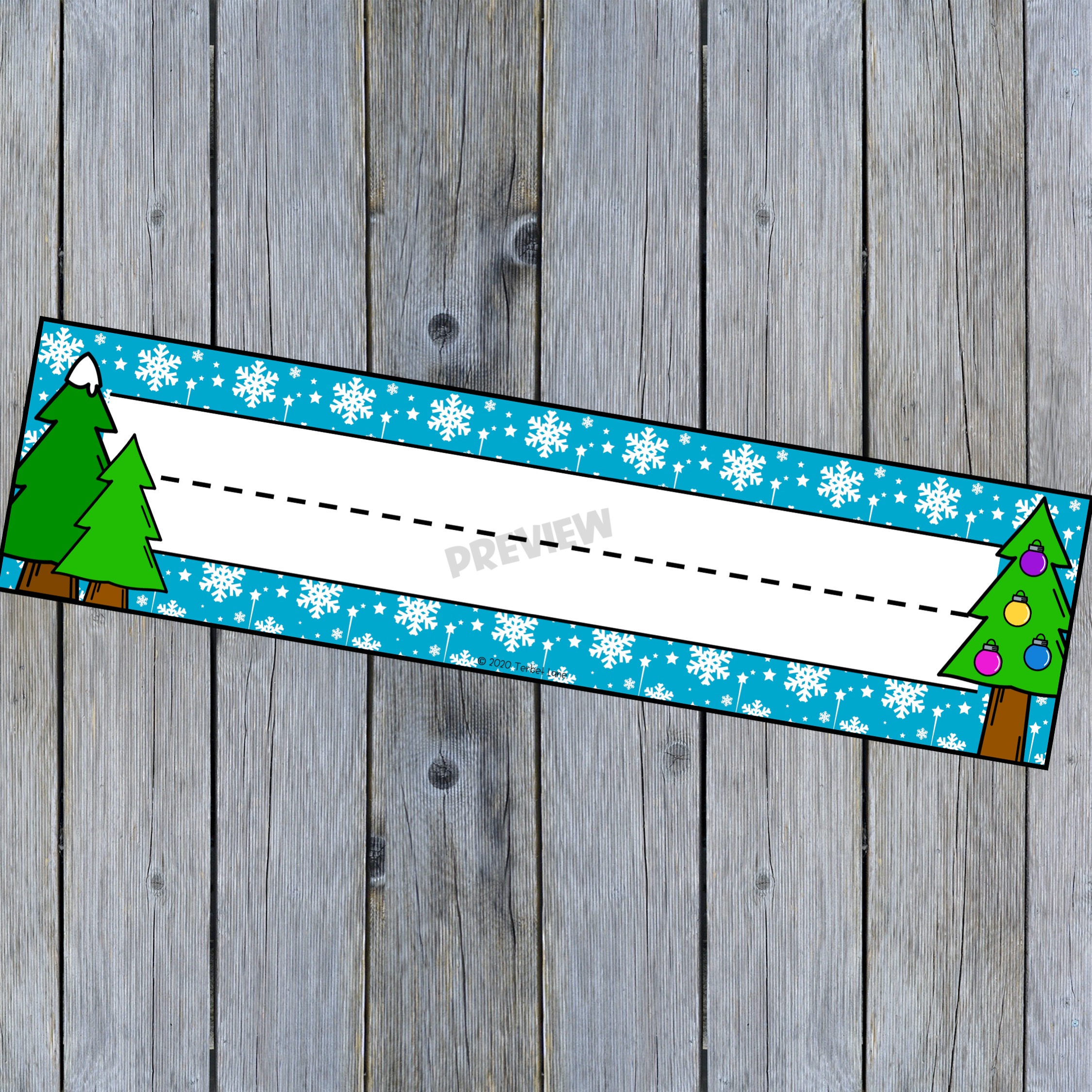 Editable Desk Name Tags | Christmas Themed Desk Name Plates | Made By ...