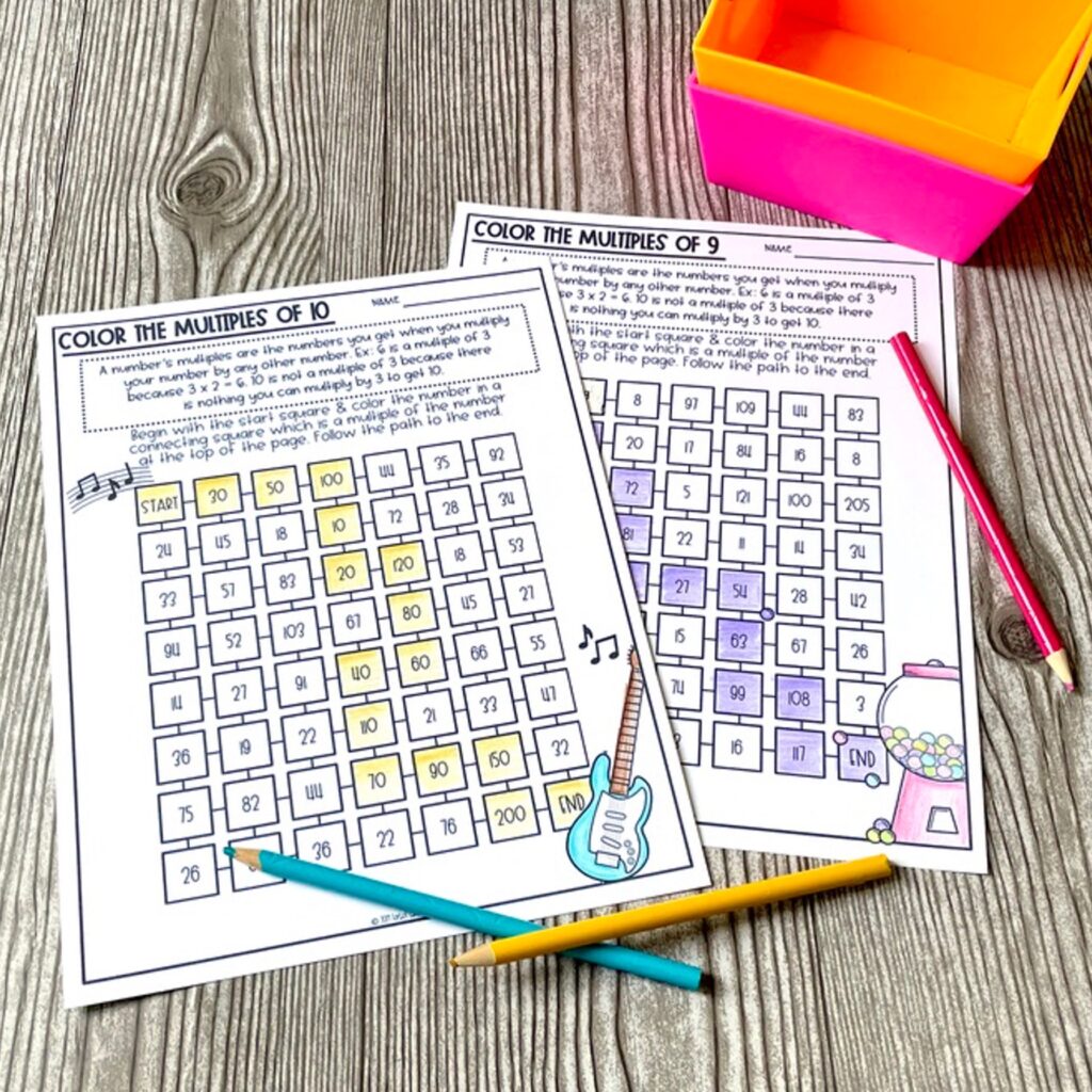 Factors and Multiples Activity Bundle | Made By Teachers