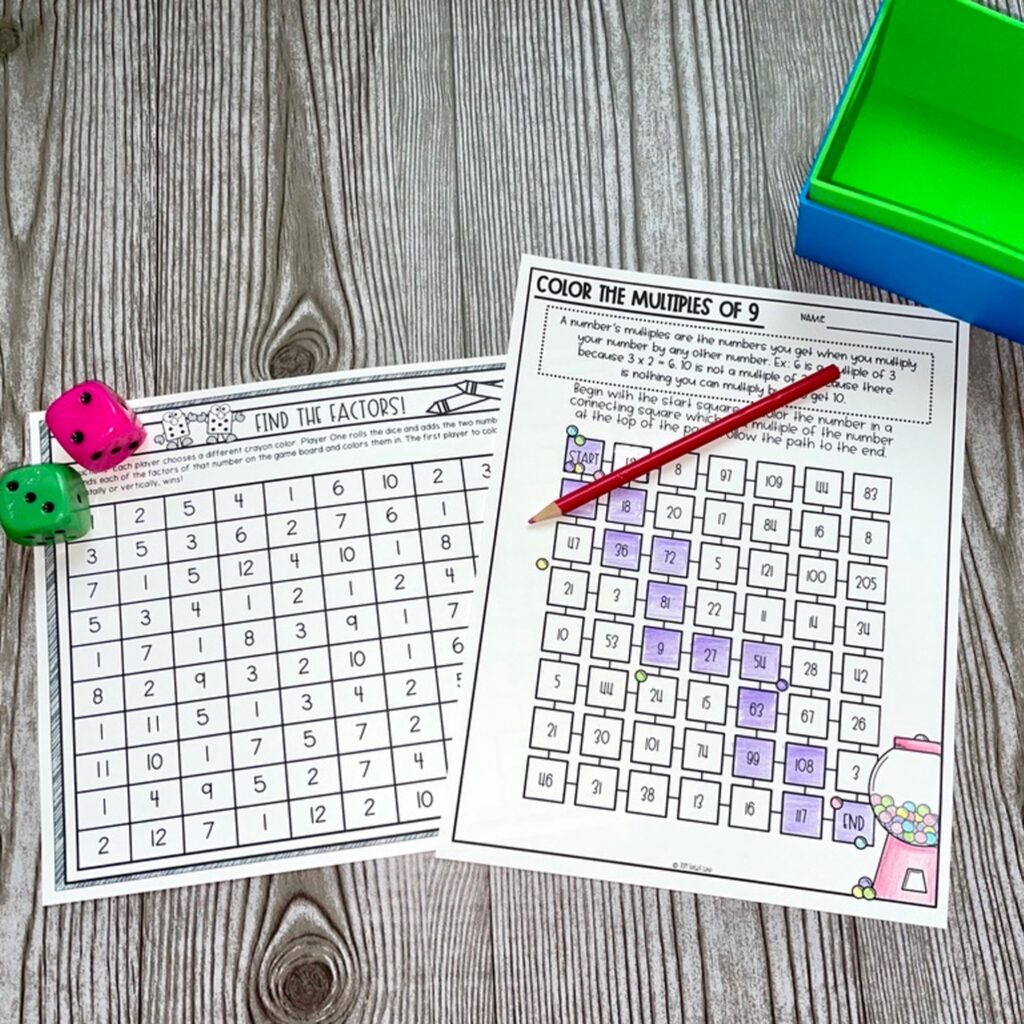 Factors and Multiples Activity Bundle | Made By Teachers