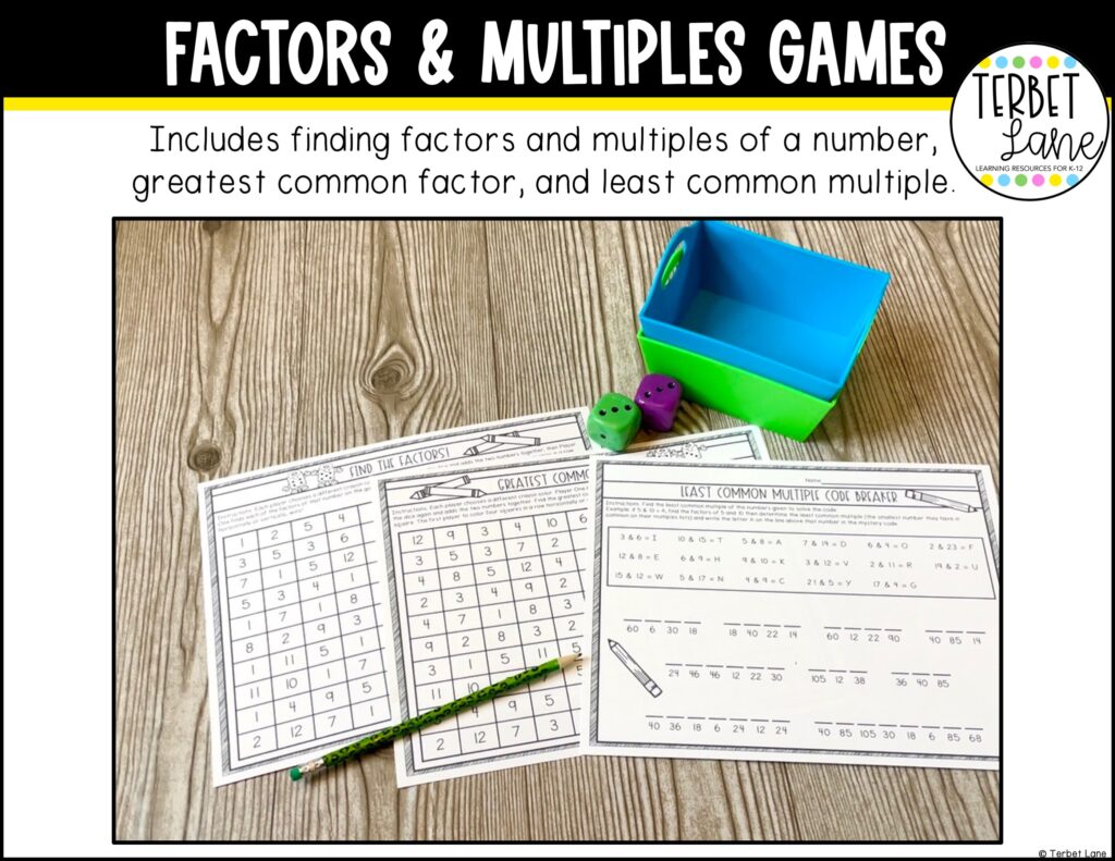 Factors and Multiples Activity Bundle | Made By Teachers