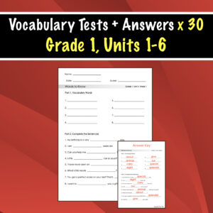 Grade 1 McGraw-Hill Reading Wonders Words to Know - Word List, Test ...