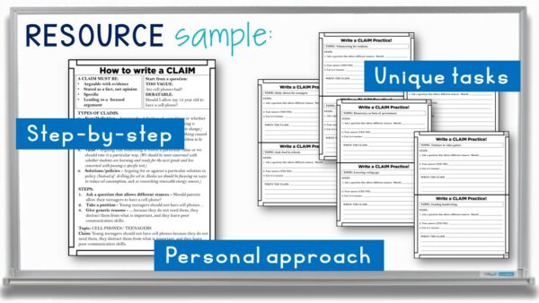 Claim, Counterclaim, Rebuttal Paragraph Writing Guide with Practice ...