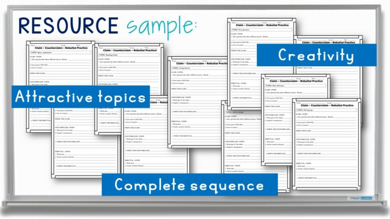 Claim, Counterclaim, Rebuttal Paragraph Writing Guide with Practice ...