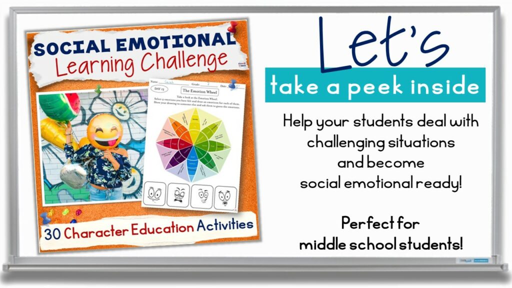 Social Emotional Learning Activities for Middle School - 30 Days ...