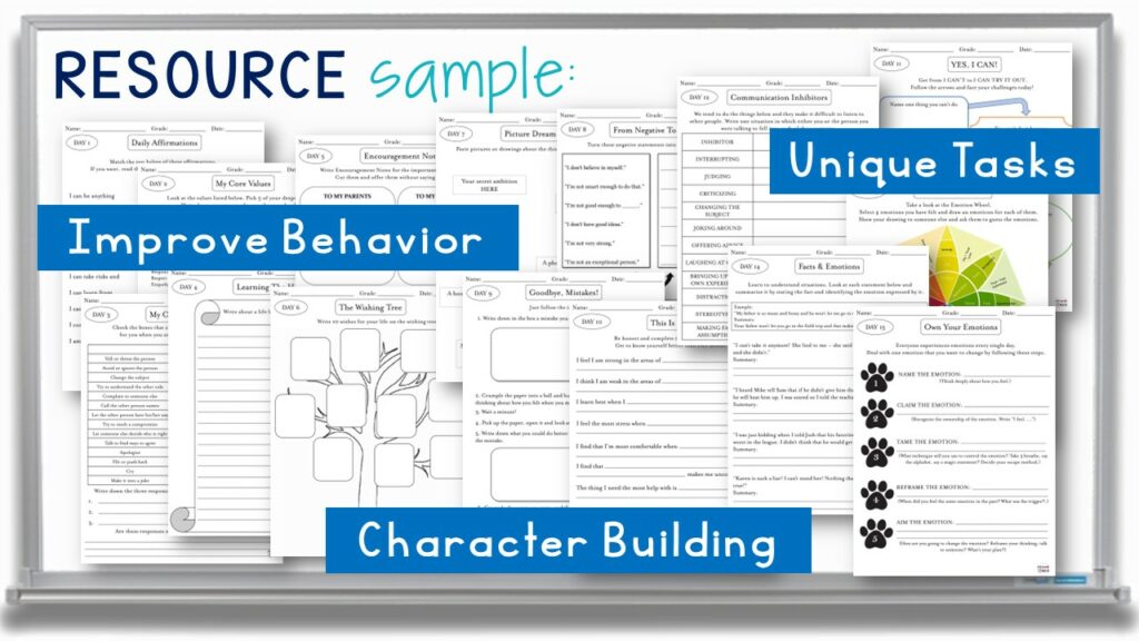 Social Emotional Learning Activities for Middle School - 30 Days ...