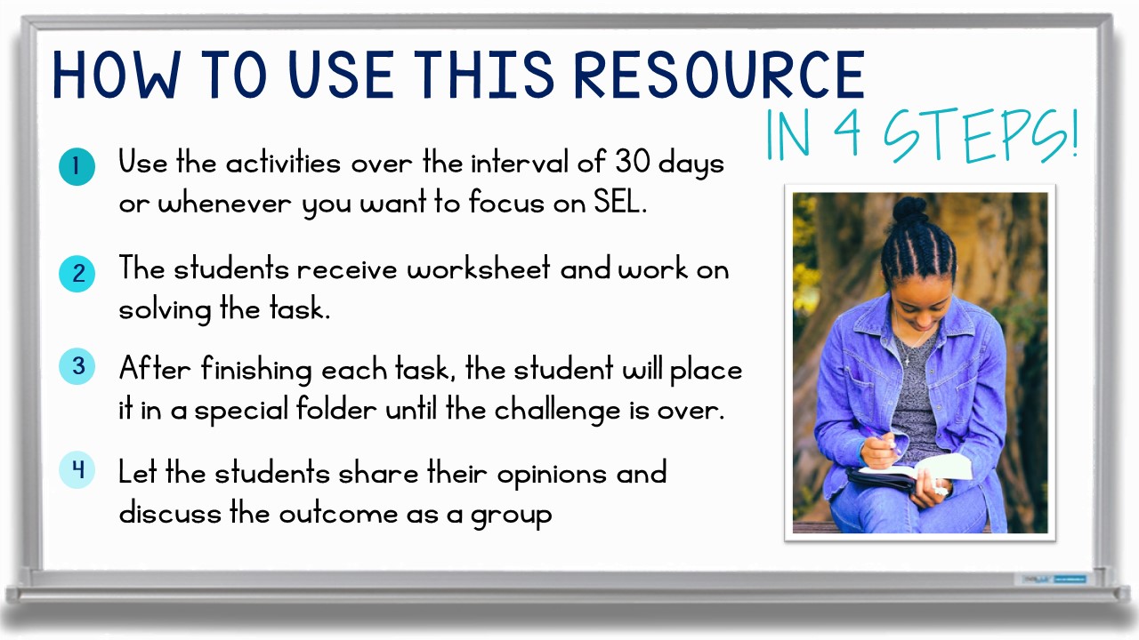 Social Emotional Learning Activities for Middle School - 30 Days ...