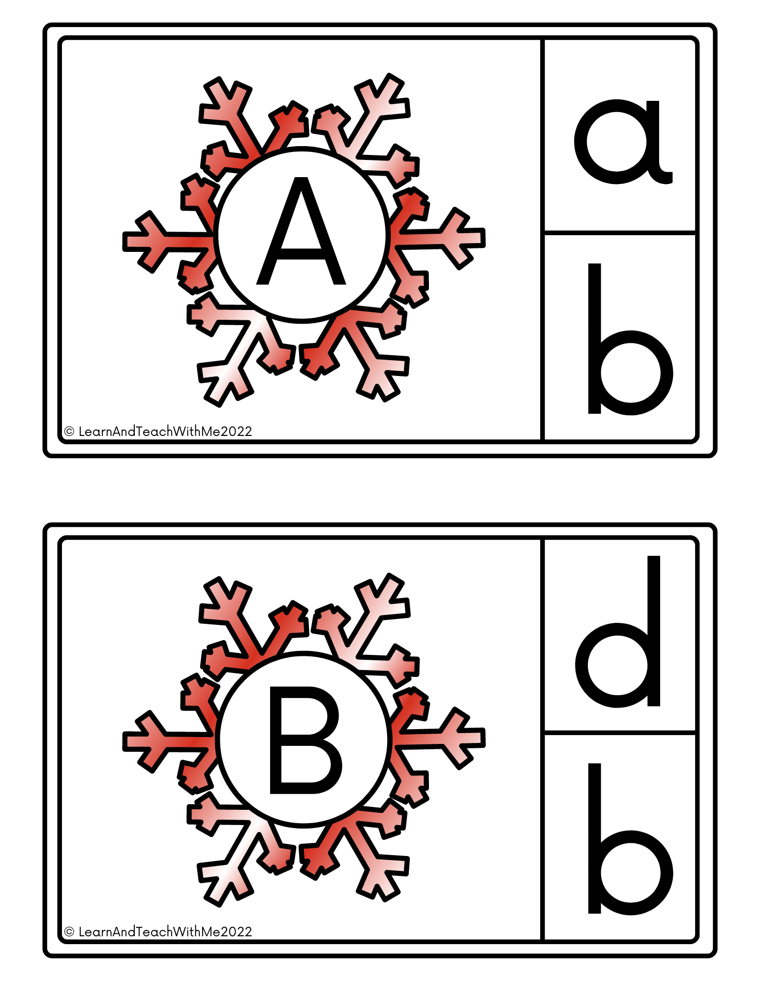 Winter Uppercase Letters Clip Cards and Tracing Cards | Made By Teachers