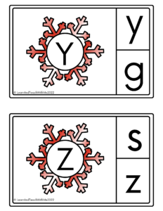 Winter Uppercase Letters Clip Cards and Tracing Cards - Made By Teachers