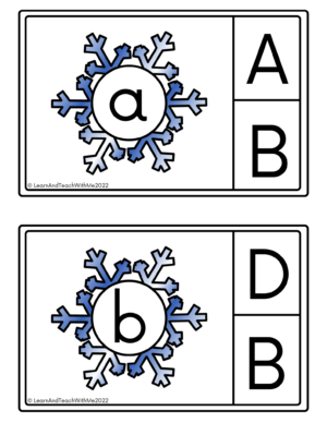 Winter Lowercase Letters Clip Cards and Tracing Cards | Made By Teachers
