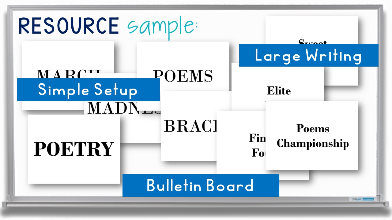 March Madness Poetry Competition - Editable Reading Poems Bracket ...