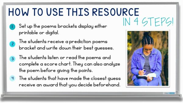 March Madness Poetry Competition - Editable Reading Poems Bracket ...
