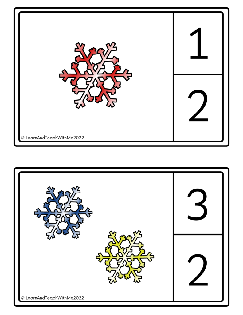 Winter Number Cards 1-10 - Tracing and Clip Cards | Made By Teachers