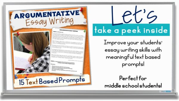 Argumentative Essay Writing Prompts: Text Based Topics with Grading ...