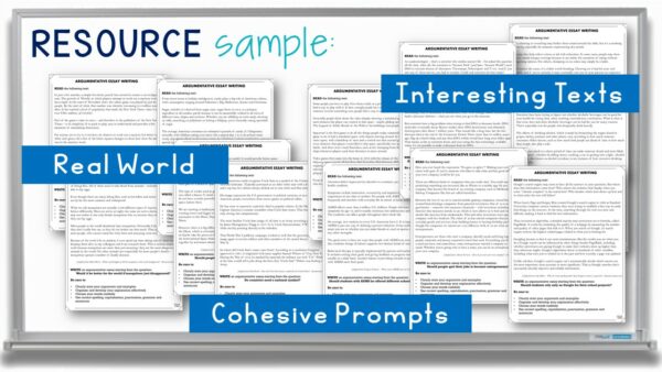 Argumentative Essay Writing Prompts: Text Based Topics with Grading ...