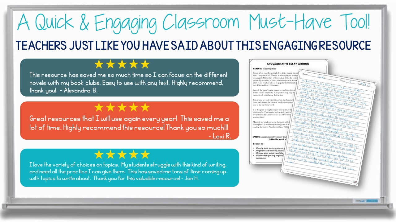 Argumentative Essay Writing Prompts: Text Based Topics with Grading ...