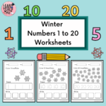 Winter Number 1-20 Tracing and Writing Worksheets Activities | Made By ...