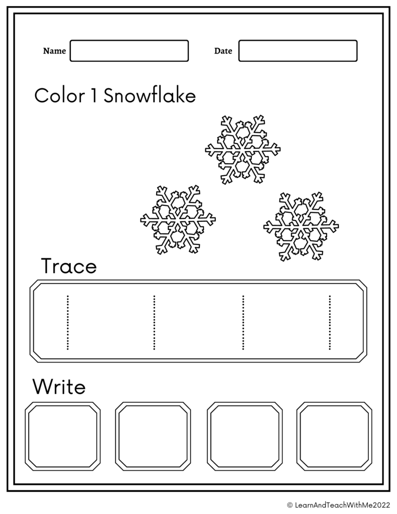 Winter Number 1-20 Tracing and Writing Worksheets Activities | Made By ...