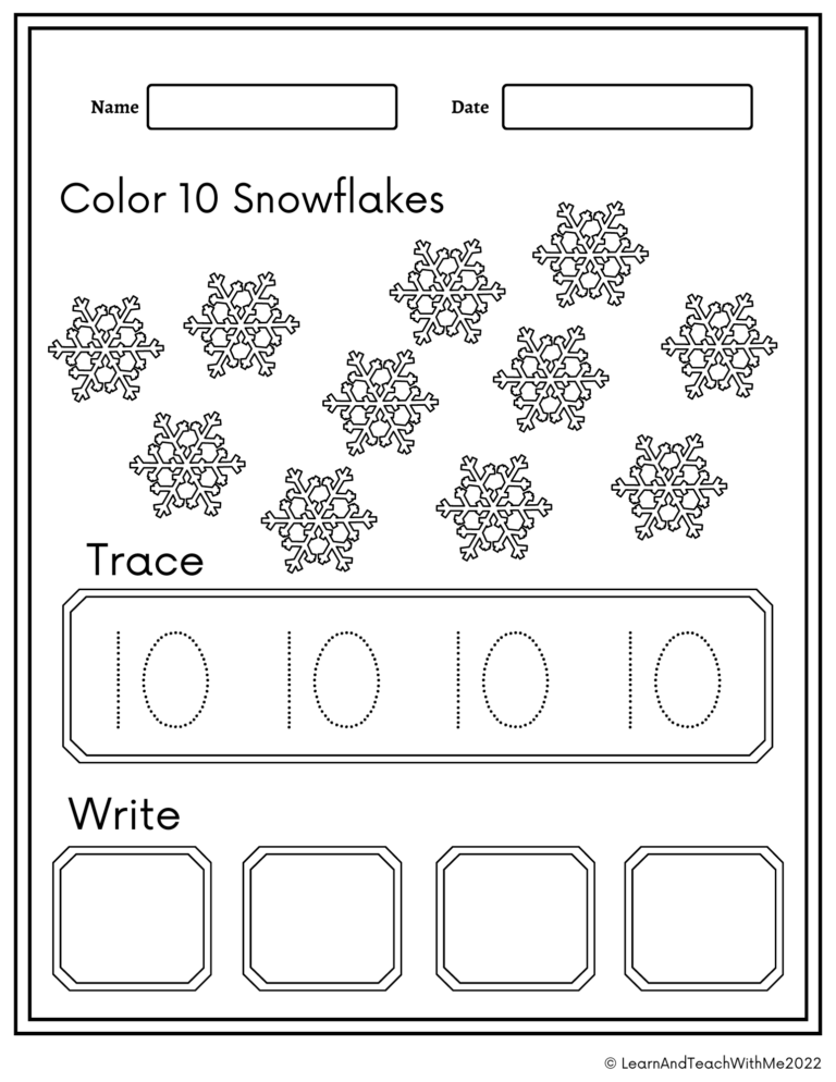 Winter Number 1-20 Tracing and Writing Worksheets Activities | Made By ...