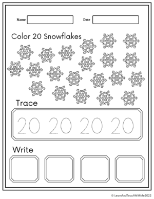 Winter Number 1-20 Tracing and Writing Worksheets Activities | Made By ...