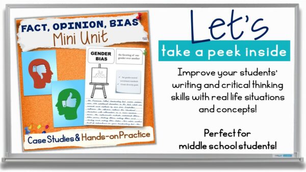 Fact, Opinion, Bias Lesson: Worksheets, PPT, Examples, Practice ...
