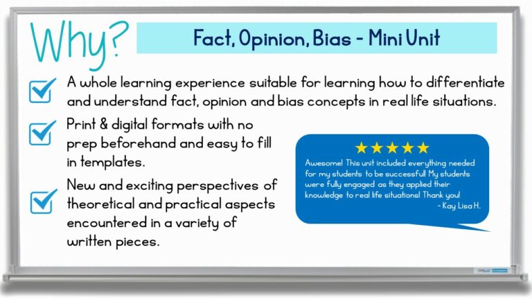 Fact, Opinion, Bias Lesson: Worksheets, PPT, Examples, Practice ...